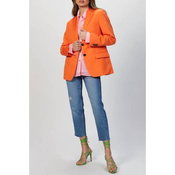 MSGM | Jackets & Coats | New Msgm Single Breasted Jacket In Orange | Poshmark